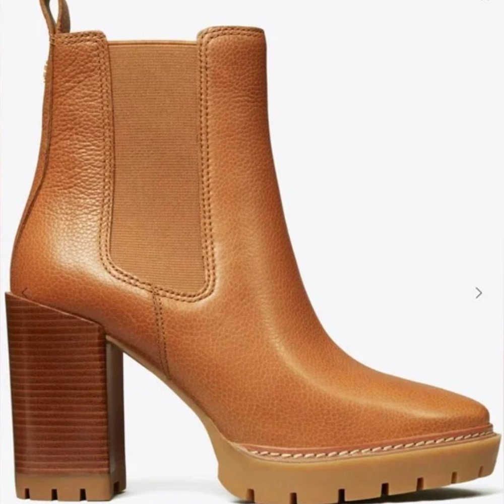 Tory Burch Suede Carson Lug Sole Ankle Chelsea Bootie… - Gem